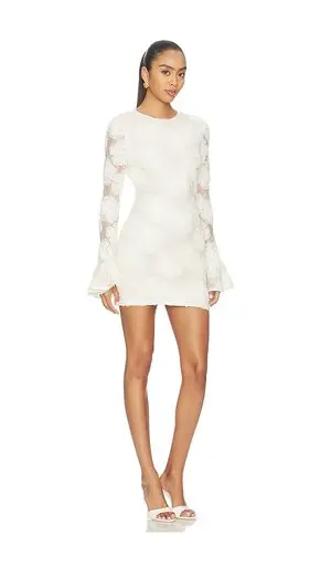 ROTATE BY BIRGER CHRISTENSEN Flower Mesh Mini Dress