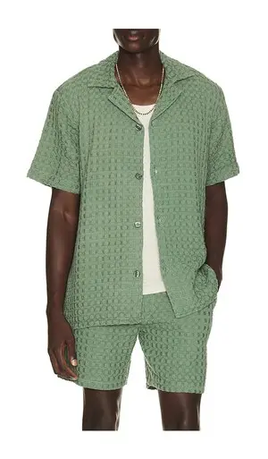 Oas Waffle Cuba Shirt - Green