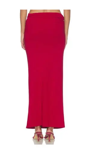 4TH & RECKLESS Sofi Jersey Knit Skirt In Red