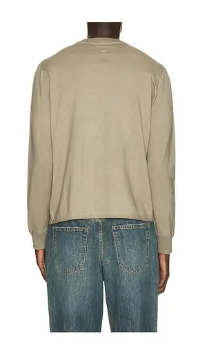 Rag & Bone Washed Supima Henley In Grey