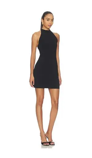 Norma Kamali Lifestyle Halter Mini Dress - Black