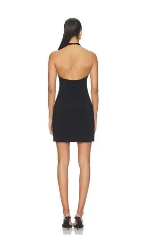 Norma Kamali Lifestyle Halter Mini Dress - Black