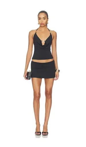 RUNAWAY THE LABEL Livia Halter Cowl Top