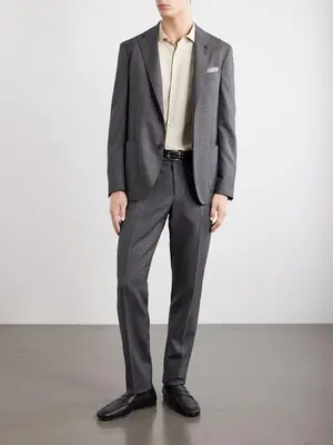 LARDINI Straight-leg Wool Suit Trousers