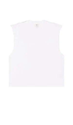SKIMS Heavyweight Cotton Cropped Cutoff Tee In Cream