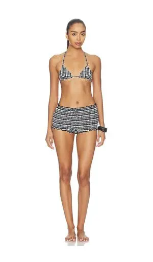 Solid & Striped The Iris Bikini Top In Black