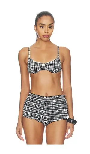Solid & Striped The Daphne Bikini Top In Black