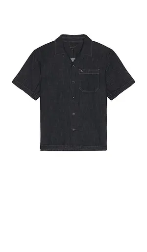 Rag & Bone Denim Resort Shirt In Navy