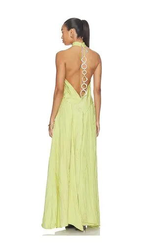 YELLOW THE LABEL Palmetto Halterneck Maxi Dress