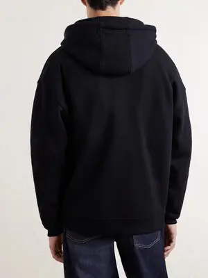 Loewe Anagram Embroidered Cotton-jersey Zip-up Hoodie