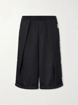 Kapital Kome-kome Straight-leg Satin-jersey Shorts - Black