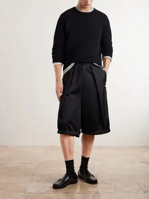 Kapital Kome-kome Straight-leg Satin-jersey Shorts