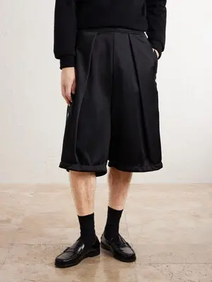 Kapital Kome-kome Straight-leg Satin-jersey Shorts
