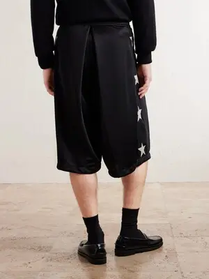 Kapital Kome-kome Straight-leg Satin-jersey Shorts