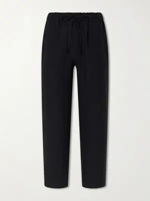 CHERRY LOS ANGELES Wide-leg Linen Trousers - Black