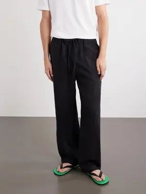 CHERRY LOS ANGELES Wide-leg Linen Trousers