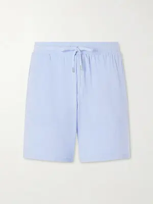 Frescobol Carioca Augusto Terry Cotton And Linen Blend Shorts