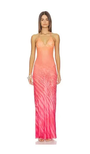 I.AM.GIA Ellery Maxi Dress In Orange,pink