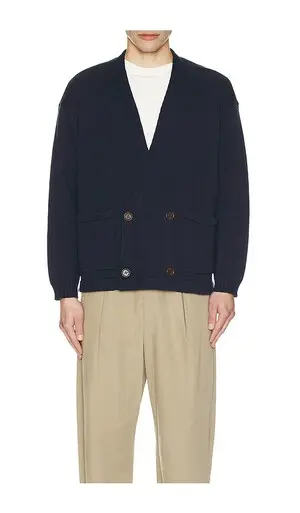 FOUND Double Breasted Knit Cardigan