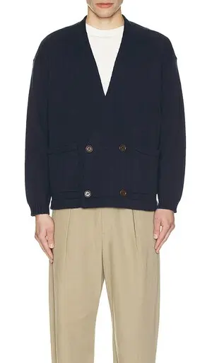 FOUND Double Breasted Knit Cardigan