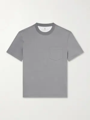 Brunello Cucinelli Cotton-jersey T-shirt - Gray