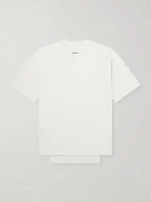 MAISON MARGIELA Layered Cotton-jersey T-shirt - Neutrals