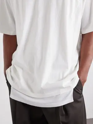 MAISON MARGIELA Layered Cotton-jersey T-shirt - Neutrals