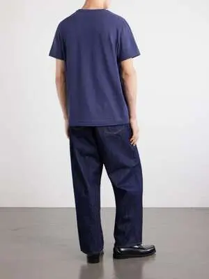 A.p.c. Oliver Logo-embroidered Cotton-jersey T-shirt