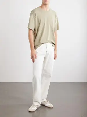 Frescobol Carioca Dinis Linen-blend T-shirt - Green