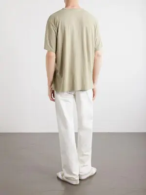Frescobol Carioca Dinis Linen-blend T-shirt - Green