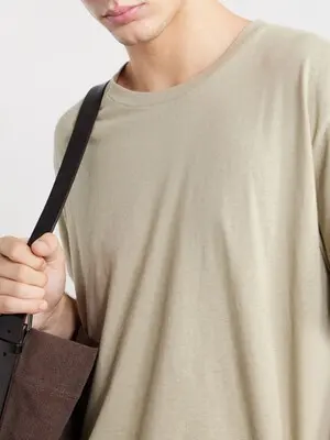 Frescobol Carioca Dinis Linen-blend T-shirt - Green