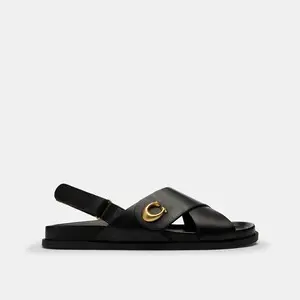 COACH Sculpted C Criss Cross Sandal