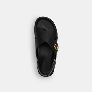 COACH Sculpted C Criss Cross Sandal