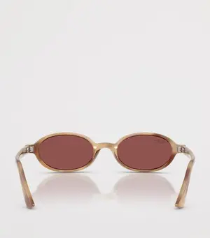 Ray-ban Oval Sunglasses - Brown