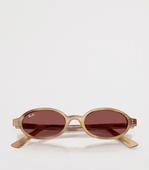 Ray-ban Oval Sunglasses - Brown