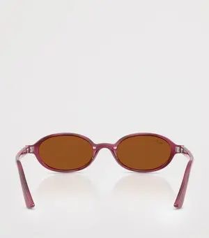 Ray-ban Oval Sunglasses - Purple