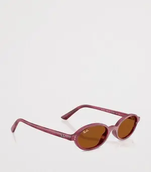 Ray-ban Oval Sunglasses - Purple