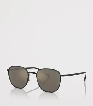 Oliver Spencer Titanium Rynn Square Sunglasses
