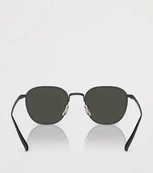 Oliver Spencer Titanium Rynn Square Sunglasses