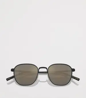 Oliver Spencer Titanium Rynn Square Sunglasses