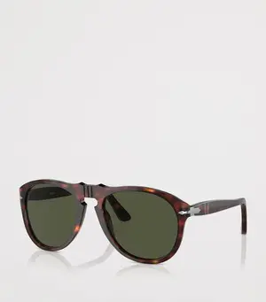 Persol Tortoiseshell Pilot Sunglasses