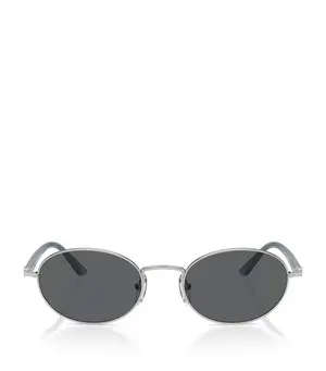 Persol Ida Oval Sunglasses - Silver