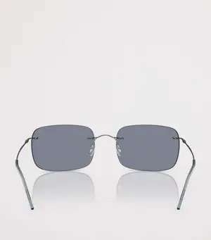 Giorgio Armani Pillow Rectangle Rimless Sunglasses