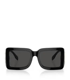 Burberry Oversized Square Monogram Sunglasses - Black