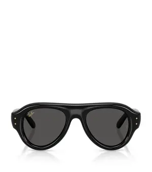 Ray-ban Aviator Puffer Sunglasses - Black
