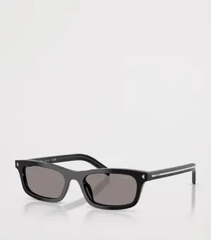 Prada Acetate Rectangle Sunglasses - Black