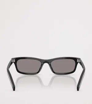 Prada Acetate Rectangle Sunglasses - Black
