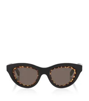Loewe Mini Anagram Cat Eye Sunglasses - Black