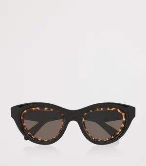 Loewe Mini Anagram Cat Eye Sunglasses - Black