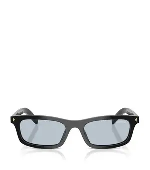 Prada Acetate Rectangle Sunglasses - Black